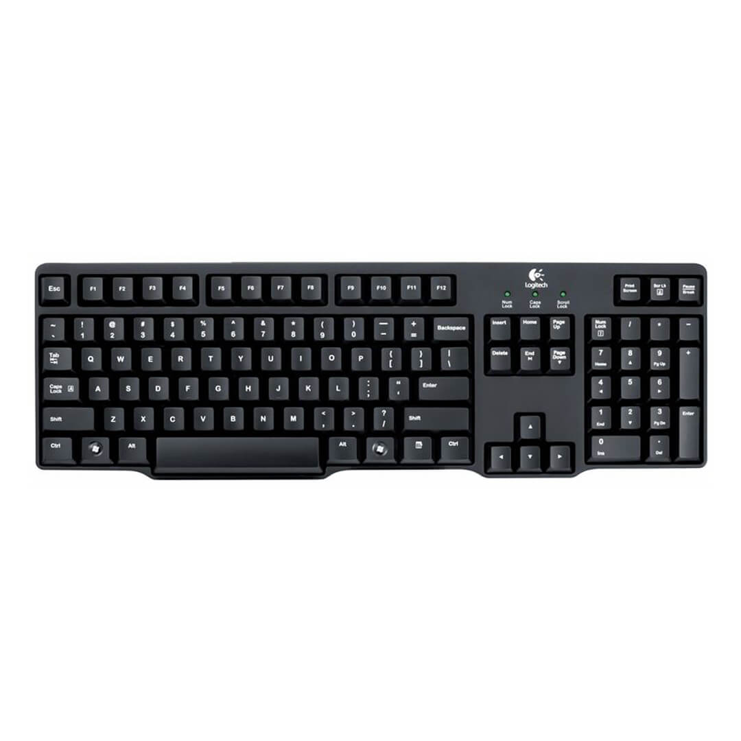 Logitech K100 Classic PS/2 Wired Keyboard (Black) - Tech Palace
